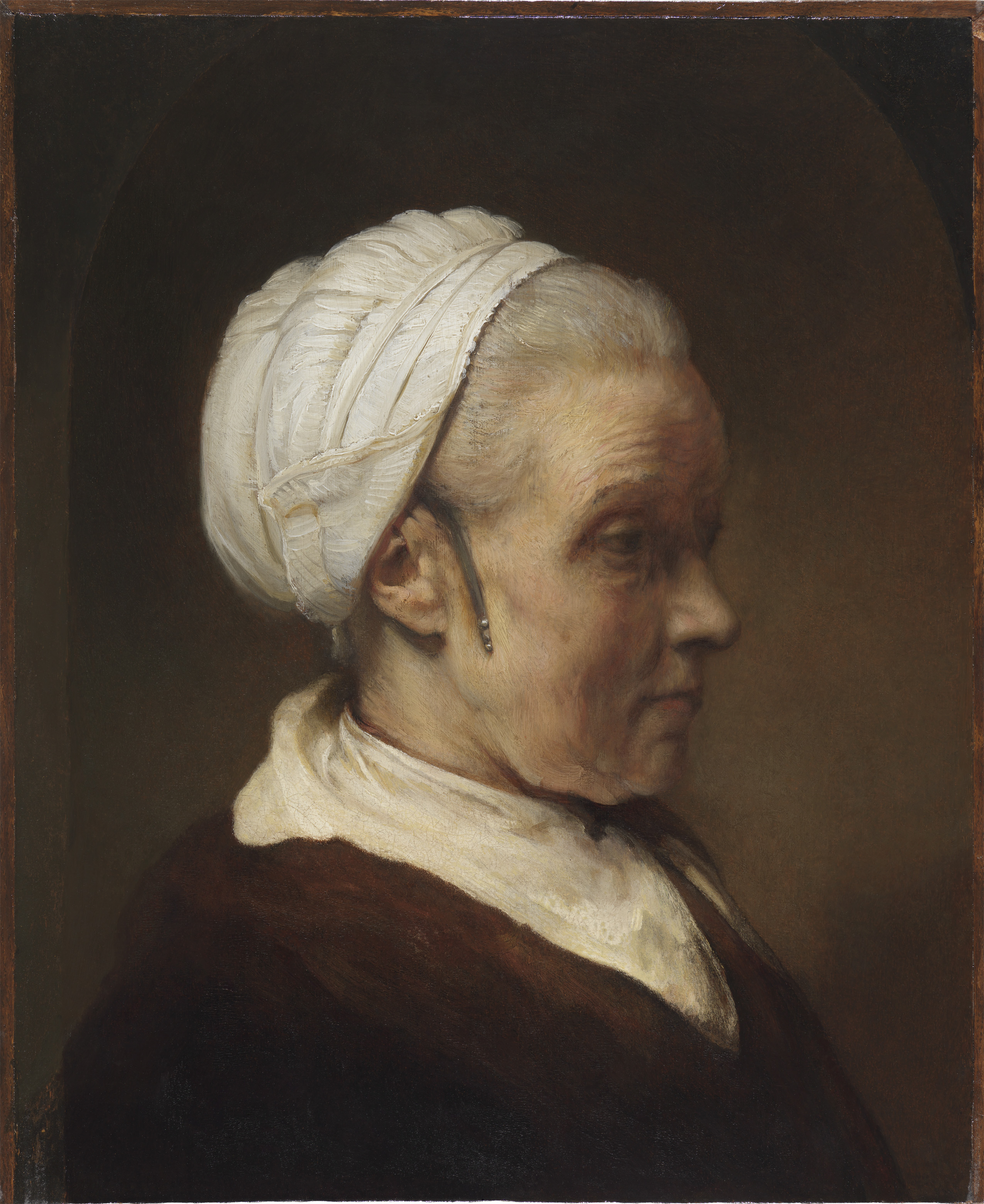 File:Study of a Woman in a White Cap, Rembrandt van Rijn, c. 1640, The ...
